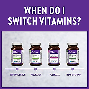 New Chapter Advanced Perfect Prenatal Vitamins - 192ct, Organic, Non-GMO Ingredients for Healthy Baby & Mom - Folate (Methylfolate), Iron, Vitamin D3, Fermented with Whole Foods and Probiotics