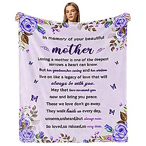 Sympathy Gifts for Loss of Mother Sympathy Blanket Memorial Blanket Loss of Mom Sympathy Gifts in Memory of Loved One Gifts Grief Gifts Bereavement Gifts Condolences Gifts Throw Blankets 50x60 inches