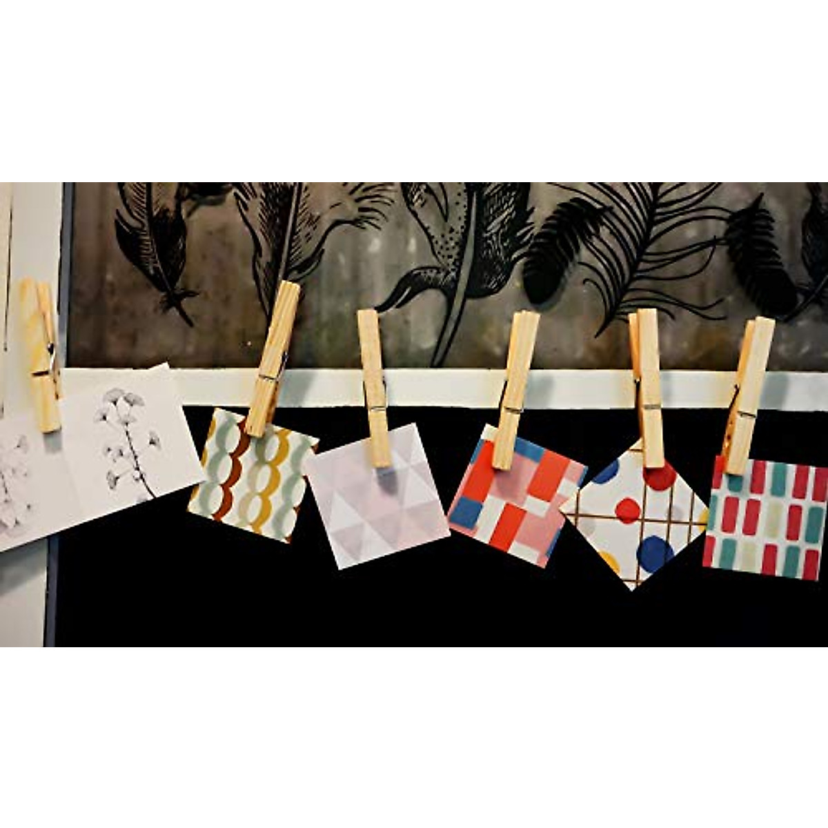 120 Count (Pack of 1) Wooden Clothespins for Crafts, Natural Clothes Pins, Photo Picture Holder, Party Favor Clips, Weddings, Scrapbooks, Baby Showers, Birthday, Holiday (4 x.5 inches)