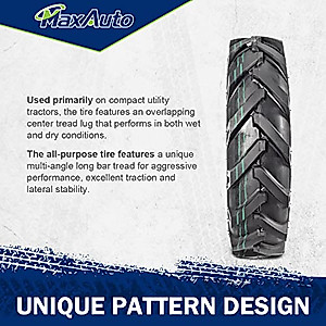 MaxAuto Farm Tractor Tire 6-12 Replace Kubota 7100 Series 4WD H167,2Pcs