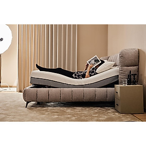 Yehha Queen Size Adjustable Bed Base, Metal Bedframe Base with 3 Sleep Modes, Wireless Remote Control, Head and Foot Lift, Whisper Quiet Durable Motor, Antique Black