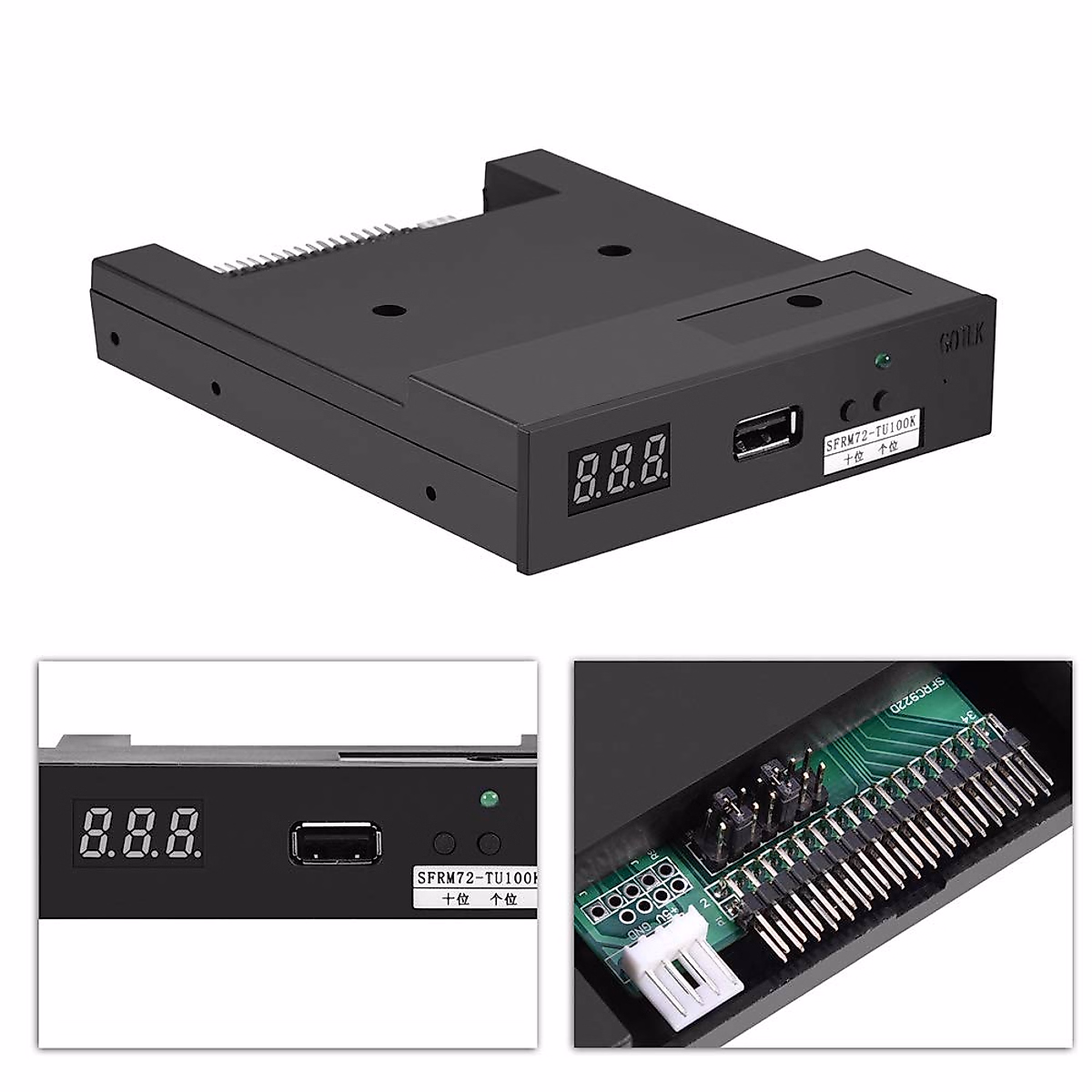 USB Floppy Drive Emulator, SFRM72-TU100K 3.5" USB 720KB Floppy Drive Emulator for Industrial Control Equipment