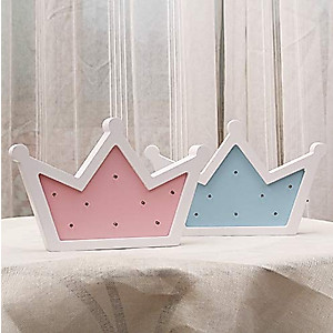 Sweet FanMuLin Crown LED Light Wall Decor, Queen Princess Kings Shaped Sign-Lighted,Crown Decor for Birthday Wedding Party, Christmas, Kids Room, Living Room Decor (Pink)