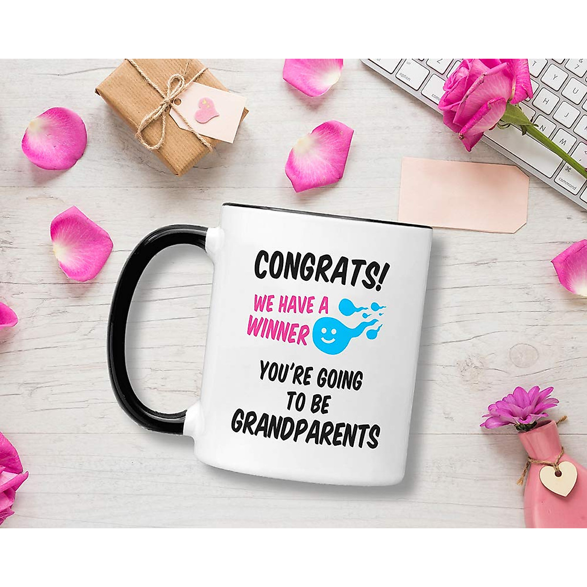 Casitika Pregnancy Announcement For Grandparents. 11 oz First Time Grandma Coffee Mug. Gifts for Baby Announcement to Grandparent. Congrats You're Going to be Grandparents.