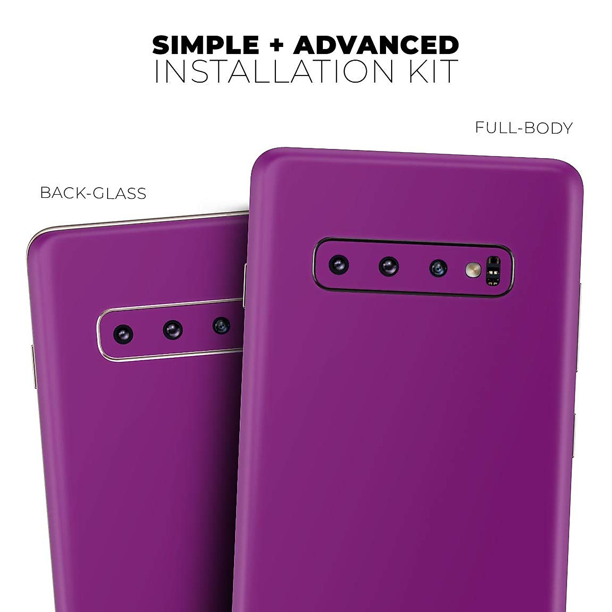 DesignSkinz Solid Dark Purple Protective Vinyl Decal Wrap Skin Cover Compatible with The Samsung Galaxy S20 (Screen Trim & Back Glass Skin)
