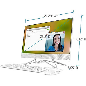 HP 24" FHD All-in-One Desktop, AMD Athlon Silver 3050U Dual-Core, 20GB RAM 1TB SSD, AMD Radeon Graphics, WiFi, Bluetooth, Webcam, DVD-RW, Windows 11 Pro