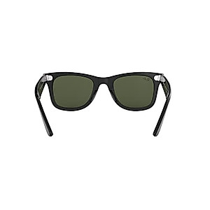 Ray-Ban Unisex Sunglasses Black Frame, Green Lenses, 54MM