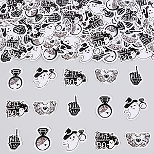 Sursurprise She Found Her Boo Decorations, 200PCS She Found Her Boo Confetti for Tables, Halloween Bridal Shower Bachelorette Party Decorations Wedding Ghost Spooky Party Supplies
