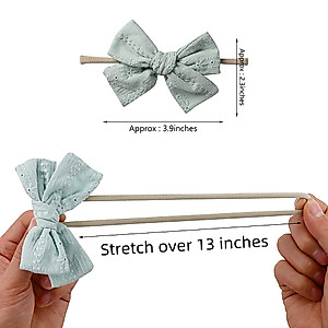 KIDOCHEESE Baby Girl Bows and Headbands Nylon Hair Bows Hairbands Hair Accessories for Newborn Infant Toddlers Kids