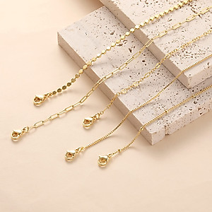 MBW Gold Bracelets for Women Trendy, Dainty 14K Gold Plated Bracelet Stack Beaded Chain Bracelet Set Thin Small Cute Paperclip Bracelets Fashion Waterproof Jewelry Gift Gold Accessories for Women