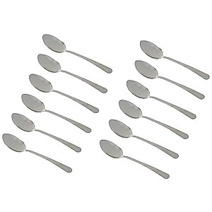 Winco 12-Piece Windsor European Tablespoon Set, 18-0 Stainless Steel, Soup Spoon (Dinner Spoon), Silver