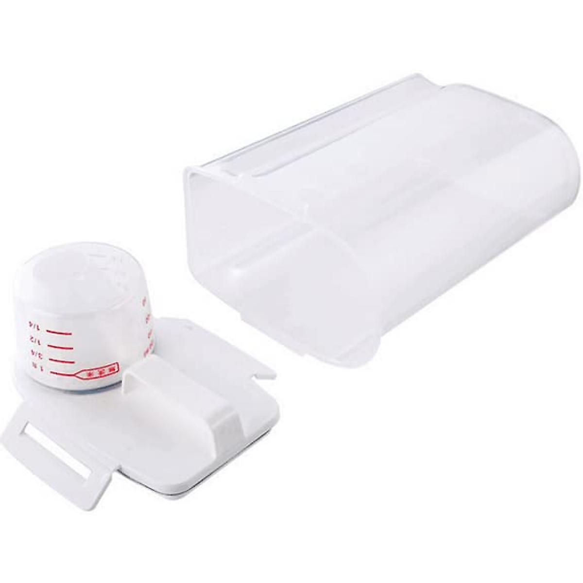 Rice Airtight Storage Container Plastic Rice Storage Bin Cereal Containers Dispenser Kitchen Storage Container with Pour Spout Holds Over 4-5 LBS for Cereal, Flour, Oatmeal