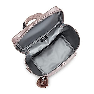 Kipling Women’s Graham Lunch Bag, Reusable, Water Resistant, Nylon Insulated Tote, Hazelnut Metallic 8''L x 7.5''H x 7''D
