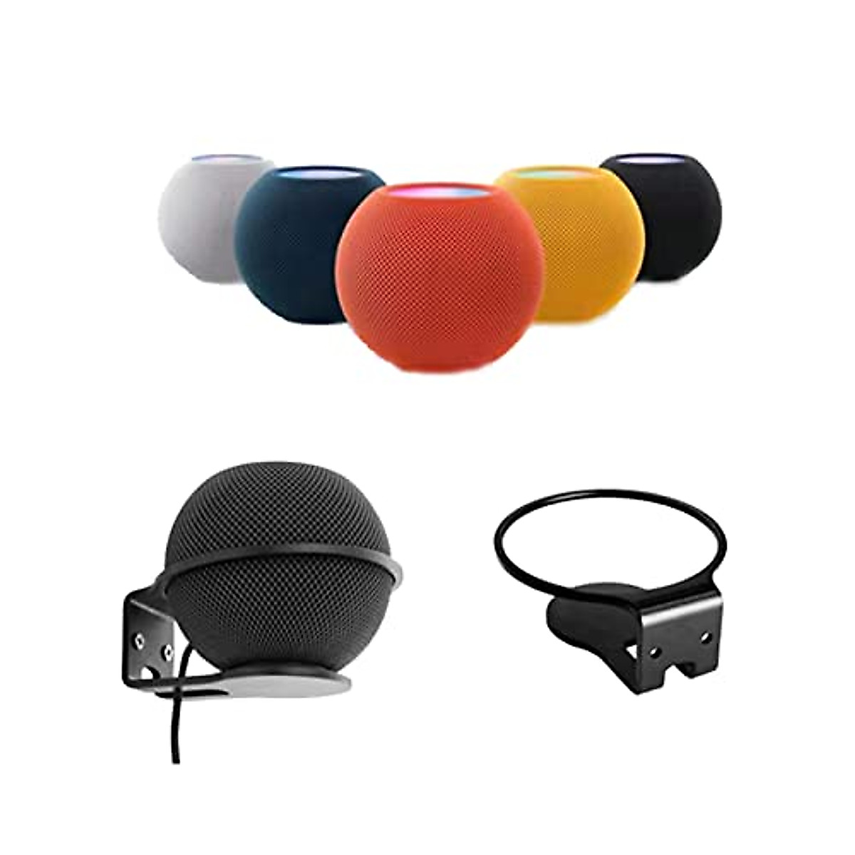 Wall Mount for HomePod Mini, Mini Speaker Wall-Mounted Sturdy Metal Mount (Black)