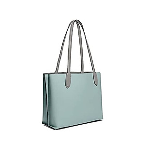Coach Willow Tote In Colorblock With Signature Canvas Interior