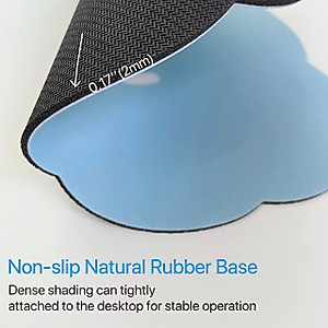 RoxicRokc Mouse Pad Cute 2 Pack, Small Waterproof PVC Mousepad, Non-Slip Rubber Base Personalized Computer Mouse Mat for Office Home (Cloud Mouse Pads)