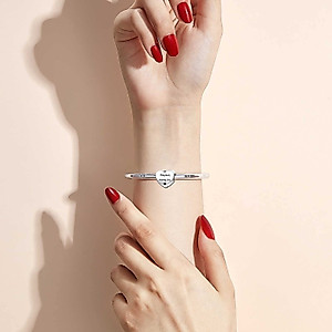 KunBead Holy Bible Birthday Heart Cross Bead Charms for Bracelets Gift for Grandma Sister Mom Best Friend Daughter Mother