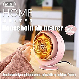 Akabsh Mini Desk Heater, Office Desk Wall-Mounted Dual-Purpose Portable Fast Heating Heater US Version Air Warmer Fan Heaters