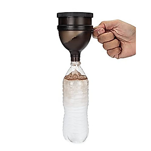 Hydra Cup [4 Pack] - Funnels for Filling Bottles with Protein Powder & Three Compartment Pill Storage, Supplement Container & Dispenser, Use w/ Shaker Bottle or Water Bottle