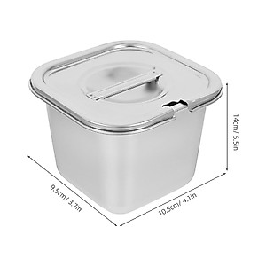 PRETYZOOM Freezer Stainless Steel Container Ice Cream Storage Box Metal Container with Lid Storage Containers Ice Cream Tub Ice Cream Storage Tubs Freezer Container Stainless Steel Storage Containers