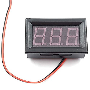 JacobsParts DC 5-120V 2-Wire Voltmeter 3-Digit LED Display Panel Volt Meter Digital Voltage Tester (Green)