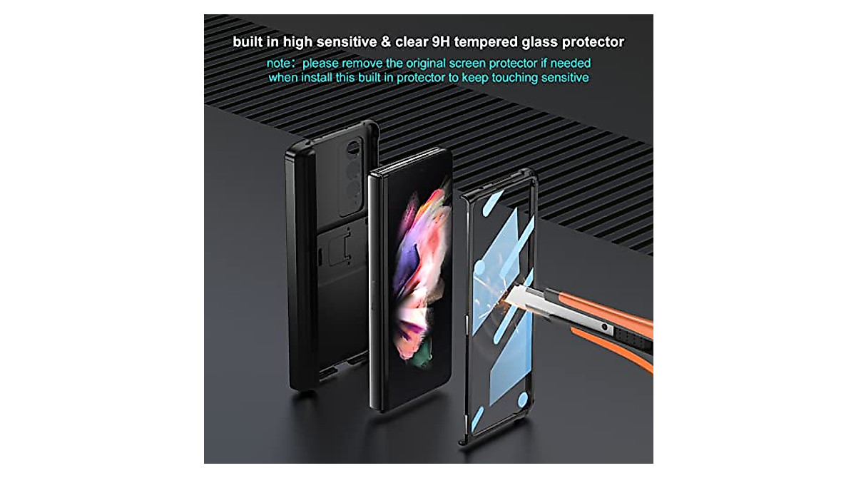 Libeagle Compatible with Samsung Galaxy Z Fold 3 Case with [Built in ...