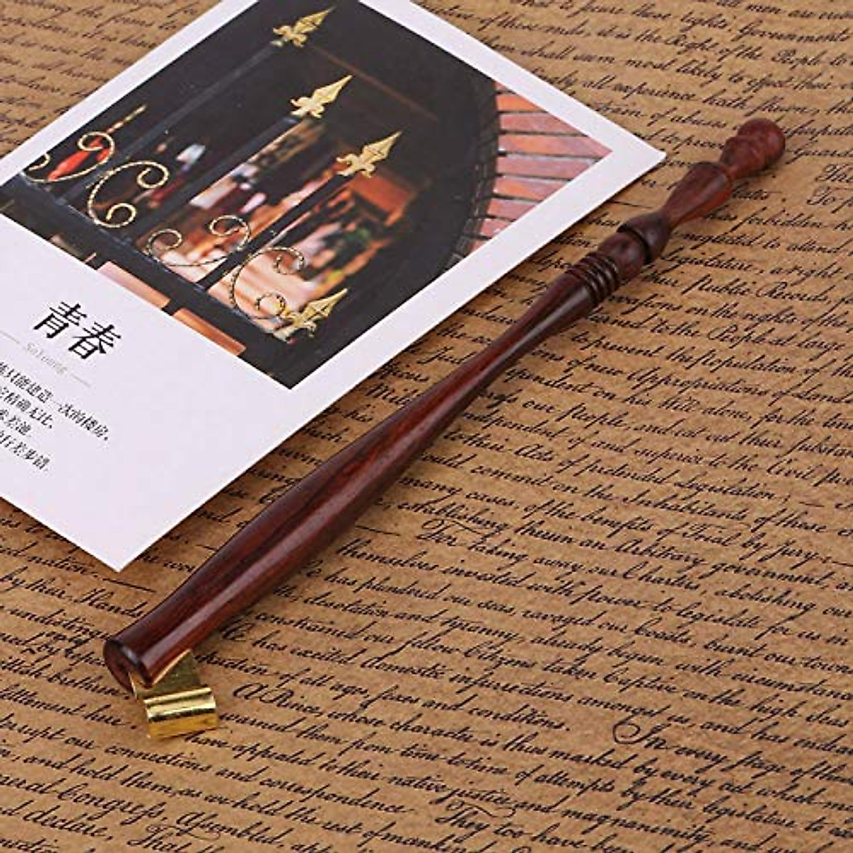 Calligraphy Oblique Nib Pen Holder Flange Dip Pen Extra Comfortable Grip Removable Brass Pen No Nib Wood Handle Signature Pen Wedding Birthday Creative Gift