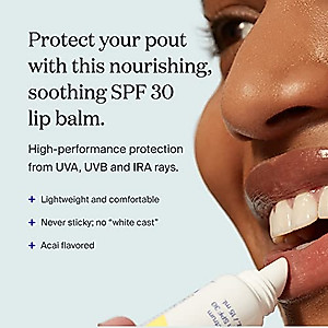Supergoop! PLAY Lip Balm with Acai - 0.5 fl oz, Pack of 2 - SPF 30 PA+++ Reef-Friendly, Broad Spectrum Sunscreen - Hydrating Honey, Shea Butter & Sunflower Seed Oil - Great for Active Days
