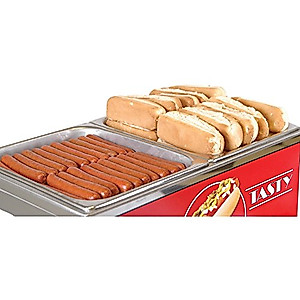 Benchmark 60072 Mini Cart Hotdog Steamer, 120V, 1200W, 10A,Stainless Steel