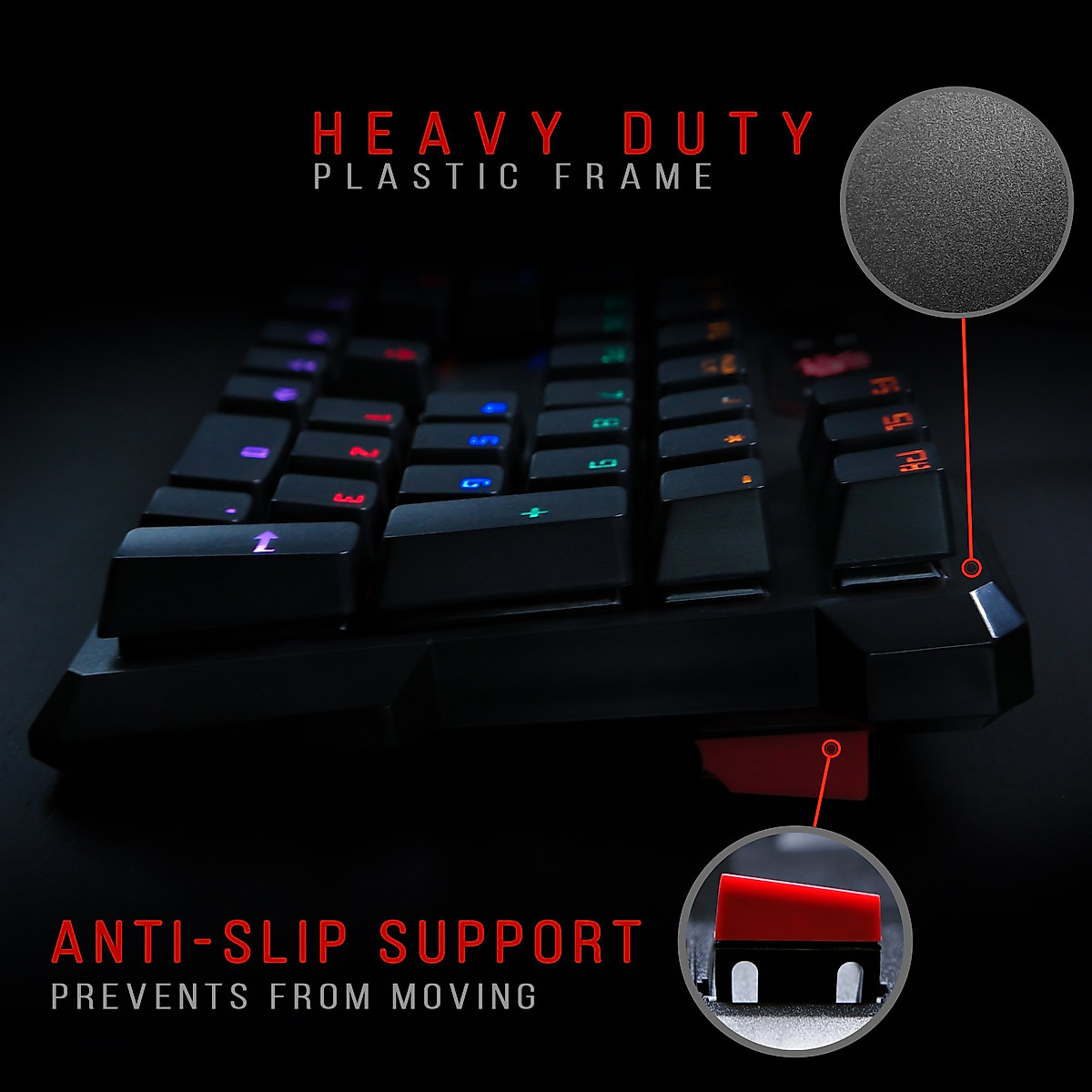 B720 Light Strike Optical Gaming Keyboard (Smooth/Linear) - Comfort Wrist pad - Faster Than Mechanical - 0.2ms Key Response Neon LED Backlit - Water Resistant [LK Black]