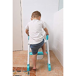 Dreambaby Step-Up Potty Training Toilet Topper - 2-Level Adjustable - Aqua-Model G6015, Aqua/White, 1 Count (Pack of 1)