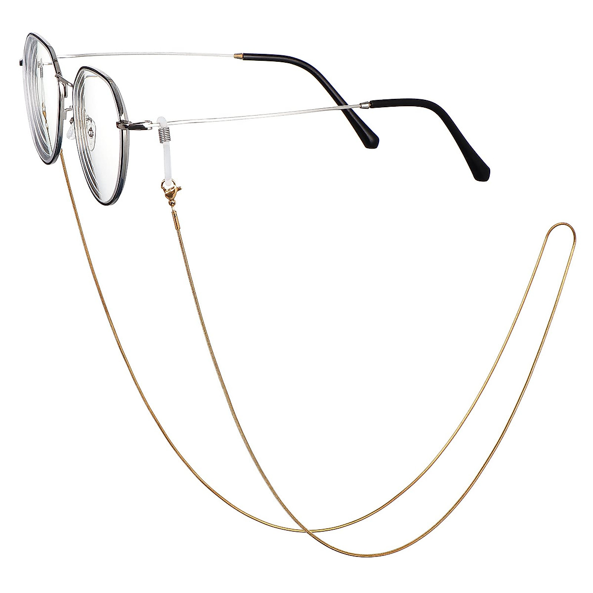 OCR Eyeglasses Chain, Face Masks Lanyard Chain, Stylish Sunglasses Lanyard Chains Glasses Strap, Elegant Eyewear Retainer Chain for Women (Gold)