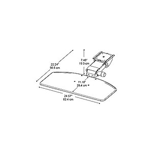 Bush Business Furniture Articulating Keyboard Tray with Galaxy Finish