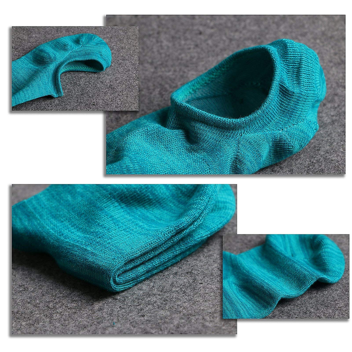 IDEGG No Show Socks Women 10 Pairs Low Cut Anti-Slid Novelty Athletic Casual Invisible Liner Socks