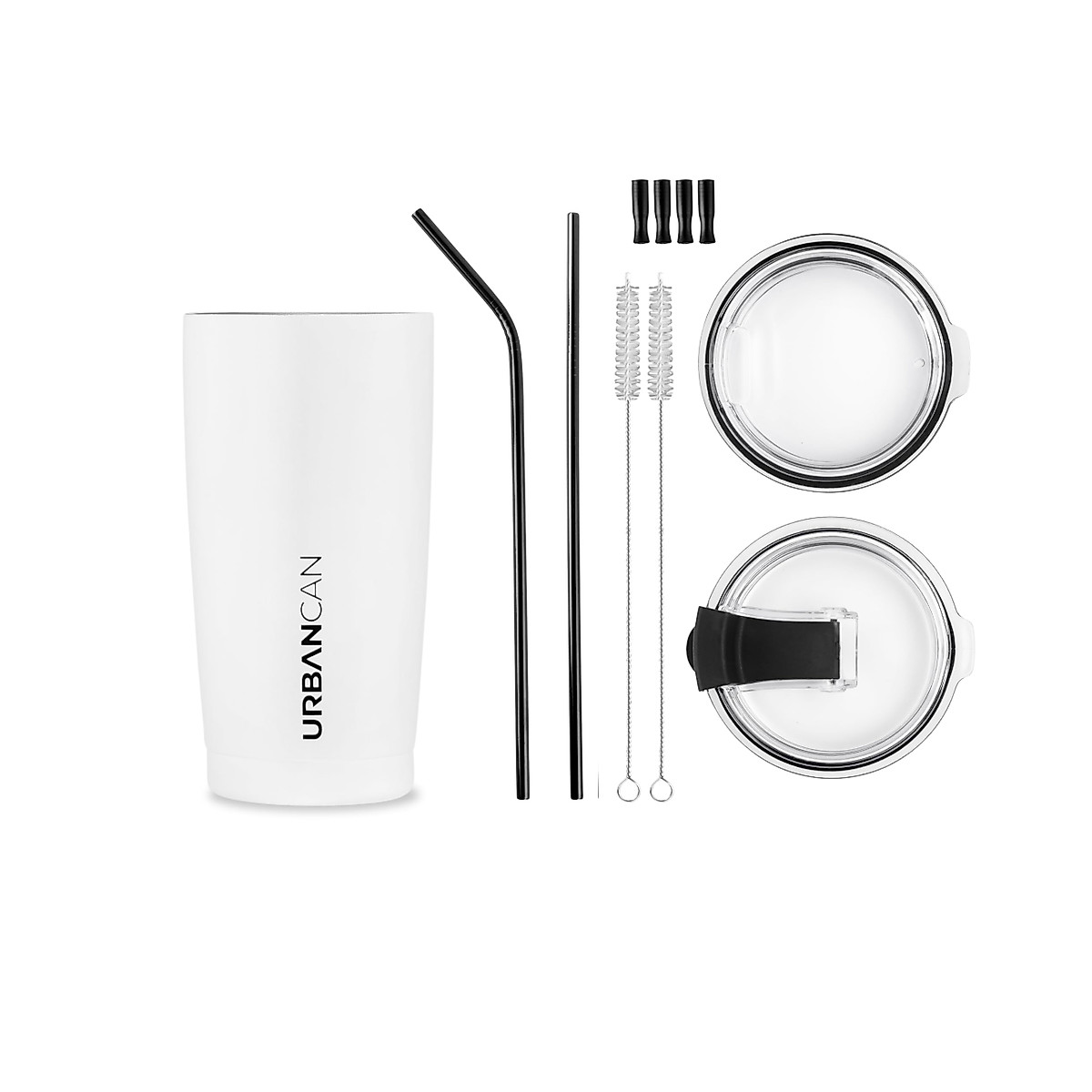 URBANCAN 20 oz Insulated Tumbler with Lid and Straw - Drink In Style with a Stainless Steel Tumbler Travel Mug - Premium Double Walled Thermos Flask - Fresh 90