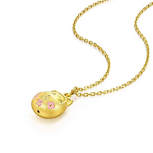 CHOW SANG SANG Chinese Gifting Collection 999 24K Solid Gold Maneki Neko Lucky Cat Pendant for Women 92025P [Not Include the-Necklace]