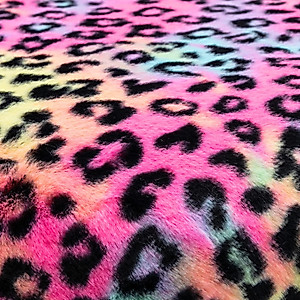 LZAREAL Cute Fuzzy Kids Chair for Teenage Girls Rolling Study Desk Student Chair Furry Computer Task Chair, Adjustable Heart Shaped Reading Vanity Chair for Bedroom, Leopard