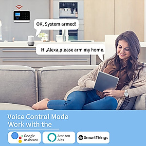 Burglar Alarm System for Home, DIY 4G WiFi Wireless Security Alarm Kit with GSM and Free APP