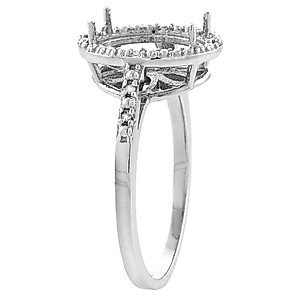 Sterling Silver Diamond Sleeping Beauty Turquoise Ring Oval 10x8mm, 1/2 inch wide, size 10