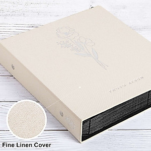 Lanpn Photo Album 4x6 600 Pockets Photos, Linen Cover Large Picture Albums Holds 600 Horizontal and Vertical Photos Beige