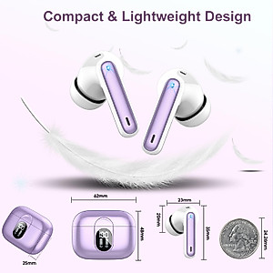 2024 Bluetooth 5.3 Headphones Wireless Earbuds HiFi Stereo, 40H Playtime in-Ear Earbud, Bluetooth Earbuds with LED Power Display, IP7 Waterproof Wireless Earphones Sport Headset for Android iOS