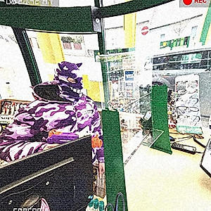 Balaclava Funny Knitted Full Face Cover Anime Ski Mask Winter Windproof Neck Warmer Thermal Cycling for Men Women One Size Purple