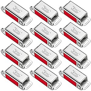 Cabinet Magnets Jiayi 12 Pack Magnetic Door Catch Stainless Steel Kitchen Cabinet Magnetic Catch Drawer Magnet for Cabinet Door Cupboard Magnetic Closures for Cabinet Magnetic Latches Cabinet Closer