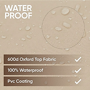 loriano Patio Chair Covers Waterproof Outdoor Chair Covers 600D Heavy Duty Fit as Lawn Lounge Deep Seat(2 Pack,Median)