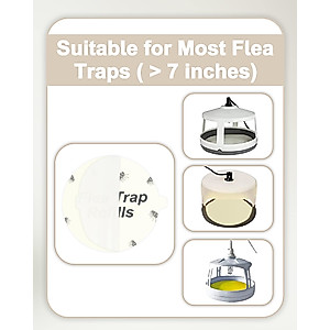 20 Pack Flea Trap Refill Discs Replacement Glue Boards, 7.1" Sticky Pads for Most Models Flea Bed Bug Traps for Inside Your Home
