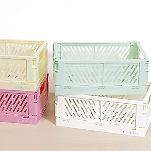 Craftelier - Box for Organisation and Storage of Scrapbooking and other Crafting Materials | Foldable and Stackable Design | Small Size - Open Box Measures 15 x 9,5 x 5,7 cm - Pink Colour