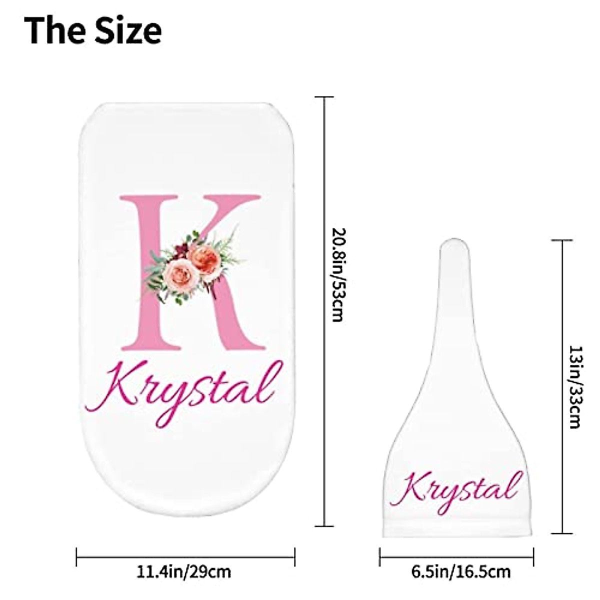 Slocenk Personalized Baby Swaddle Blanket & Hat Set for Boy Girl with Initial Name Custom Newborn Swaddle Customized Baby Items Gifts