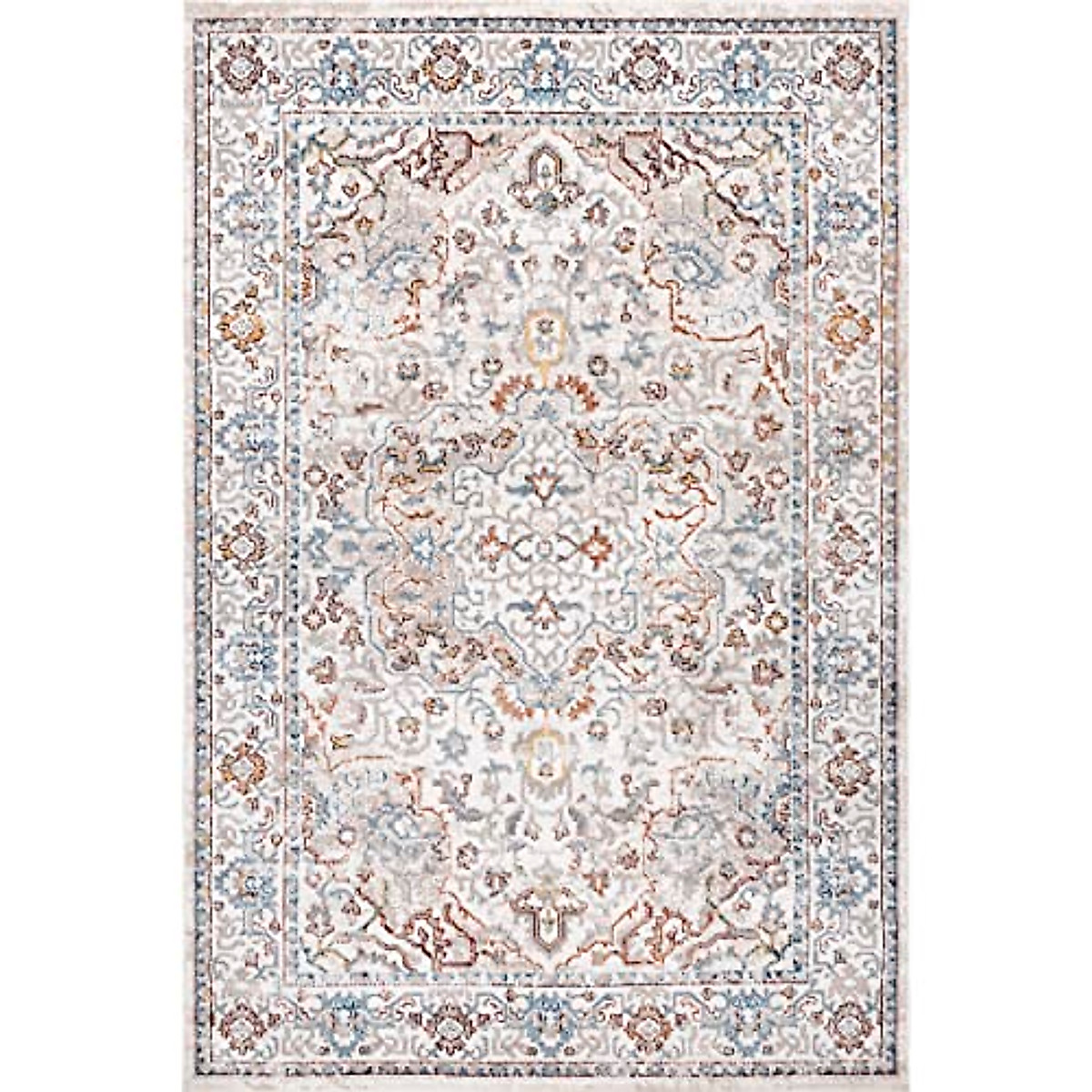 nuLOOM Cady Machine Washable Transitional Area Rug, 5x8, Beige