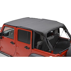 Bestop 5258435 Black Diamond Safari Style Bikini Top for 2010-2018 Wrangler JK Unlimited (Non-Cable Style)