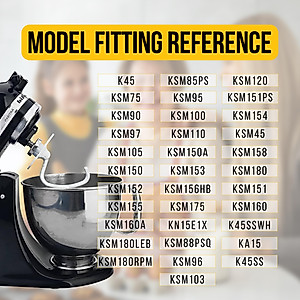 PartsBroz K45DH Dough Hook - Compatible with KitchenAid Tilt-Head Stand Mixer 4.5 Quart and 5 Quart Bowel Fits KSM95 KSM150PS K45SS KSM97 KSM150 KSM96 KSM90 KSM75 K45SSWH K45